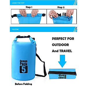 OceanPack Dry Bag drybag Waterproof Bag for Boating & Travel, Keep Your Gear Dry Sailing Gear and River Accessories (Yellow, 10L)