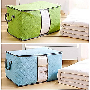 FRIDG frigidssm Home Stackable Clothes Quilts Pillows Luggage Packing Bedding Organizer Folding Storage Bag Box Orange