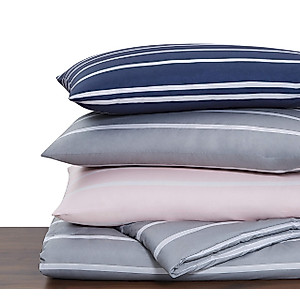 Truly Soft Maddow Stripe Grey Twin XL 2-Piece Duvet Cover Set