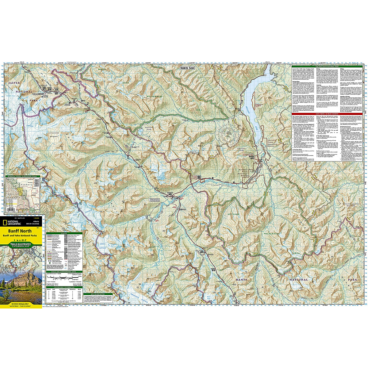 Banff North Map [Banff and Yoho National Parks] (National Geographic Trails Illustrated Map, 901)