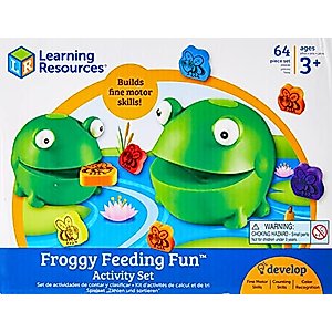Learning Resources Froggy Feeding Fun Activity Set, Fine Motor Toy, 65 Pieces, Ages 3+