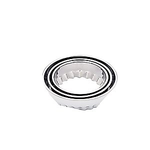 Biscuit Cutters, Scone Cutters/Stainless Steel Round Cookie Cutters/Dumpling Skin Cutters/Cake Pastry Cutters/Cake Molds stamps for Cooking Baking (3Pcs, Fluted Edge)
