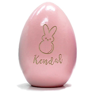 MYETCHEY Personalized Easter Egg Easter Basket Stuffers for Babies Baby Easter Easter Gifts for Toddlers Wood Easter Egg Easter Basket Stuffers for Toddler (Bunny Peep)