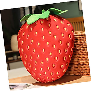 Decor Decorative Cute Adorable Strawberry Fruit Food Kawaii Huggable Soft Red Girls Funny Plushie Cm/inch Pillows Stuffed for Large Accent Hugging Cuddle Pillow Throw