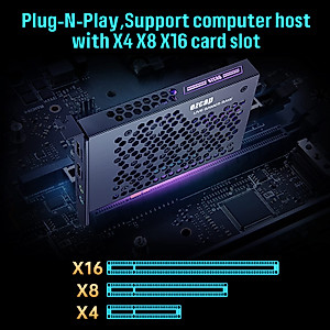 Game Capture Card, HDMI PCI-E 4K 30fps Record & Live Stream from Gaming Systems, Camcorders, DSLRs,Support Zero Delay HDMI Loop-Out