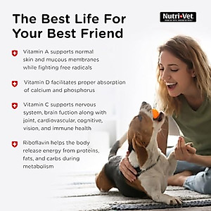 Nutri-Vet Multi-Vite Chewables for Dogs | Daily Vitamin and Mineral Support to Help Maintain Peak Condition | 60 Count