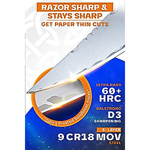 Dalstrong Fillet Knife - 6.5 inch - Valhalla Series - 9CR18MOV HC Steel - Celestial Resin & Wood Handle - Meat Cutting, Carving, Bone, Trimming, Deboning - Leather Sheath Included