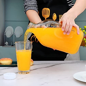 Accguan 2 Quart Glass Milk Bottles, 67oz Glass Bottles with Lids,Reusable Glass Bottles Suitable for Milk, Juice, Beverage, Party, Weddings, Shower Supplies and Gifts(4 pcs)