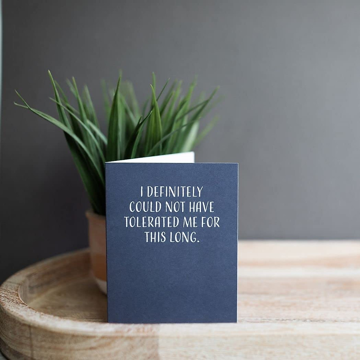 Funny Anniversary Cards For Husband Or Wife, Funny Anniversary Cards For Him, Blank Inside, I Definitely Could Not Have Tolerated Me For This Long By Modern Wit