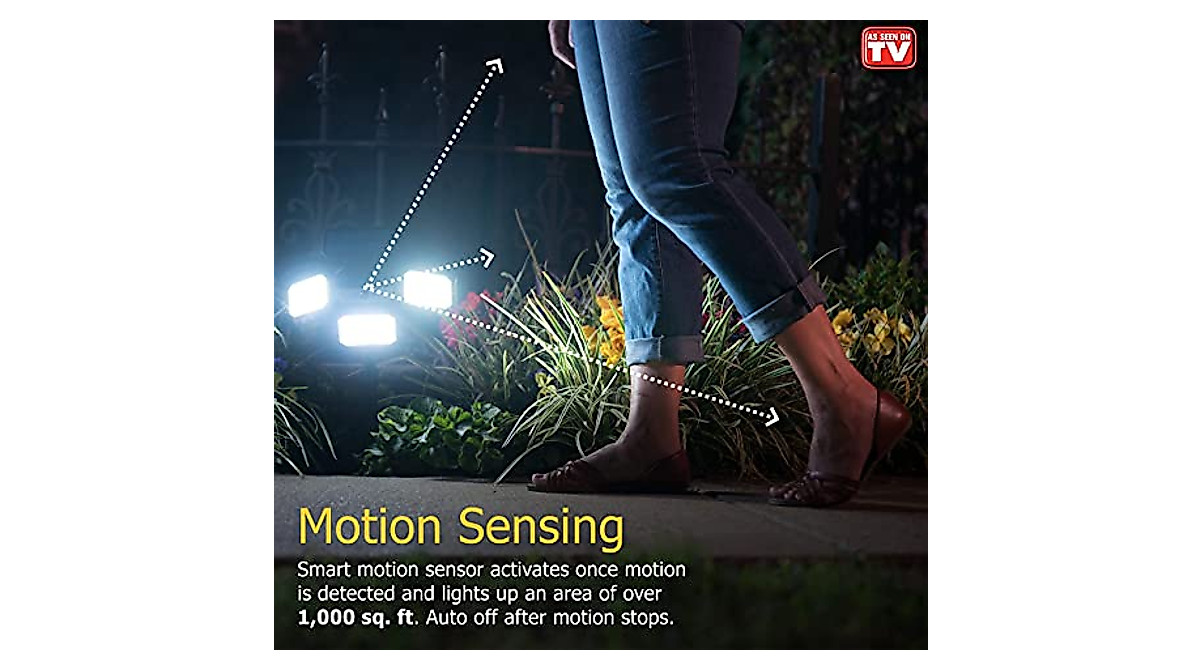 Bionic Floodlight Deluxe: Bright 108-LED Solar Motion Light