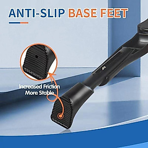 LEICHTEN Kickstand for Kids Bike Center Mount for 16/18/20 Inch Adjustable Children's Bicycles Aluminium Alloy Bike Kick Stand Support Storage (for 16 inch, Black Dot)