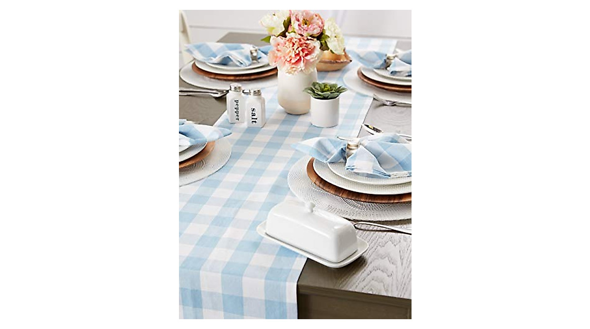 DII Buffalo Check Table Runner - Farmhouse Charm 14x72 Inches