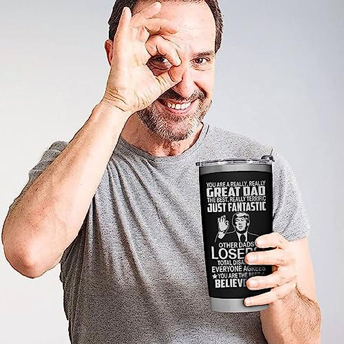 RHYTHMHEART Christmas Gifts for Dad from Daughter, Son, Wife - Dad Gifts for Christmas - Funny Present for Dad - Dad Birthday Gift - Dad Gifts from Daughter - Dad Tumbler 20oz