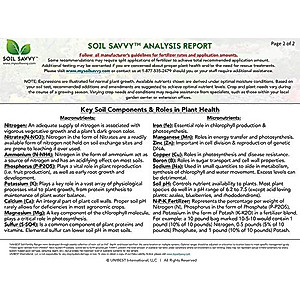 Soil Savvy - Soil Test Kit | Understand What Your Lawn or Garden Soil Needs, Not Sure What Fertilizer to Apply | Analysis Provides Complete Nutrient Analysis & Fertilizer Recommendation On Report