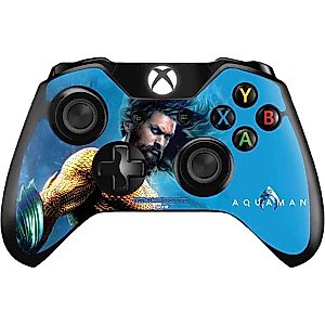 Skinit Decal Gaming Skin Compatible with Xbox One Controller - Officially Licensed Warner Bros Aquaman Son of The Land and Seas Design