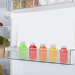 Aneco 30 Pack 4 Ounce Empty Plastic Juice Bottles Reusable Drink Containers with Lids Ideal for Storing Juices, Water and Other Homemade Beverages