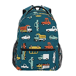 Backpack School Bookbag Travel Bag Car Childish Truck for Girls Boys Teen