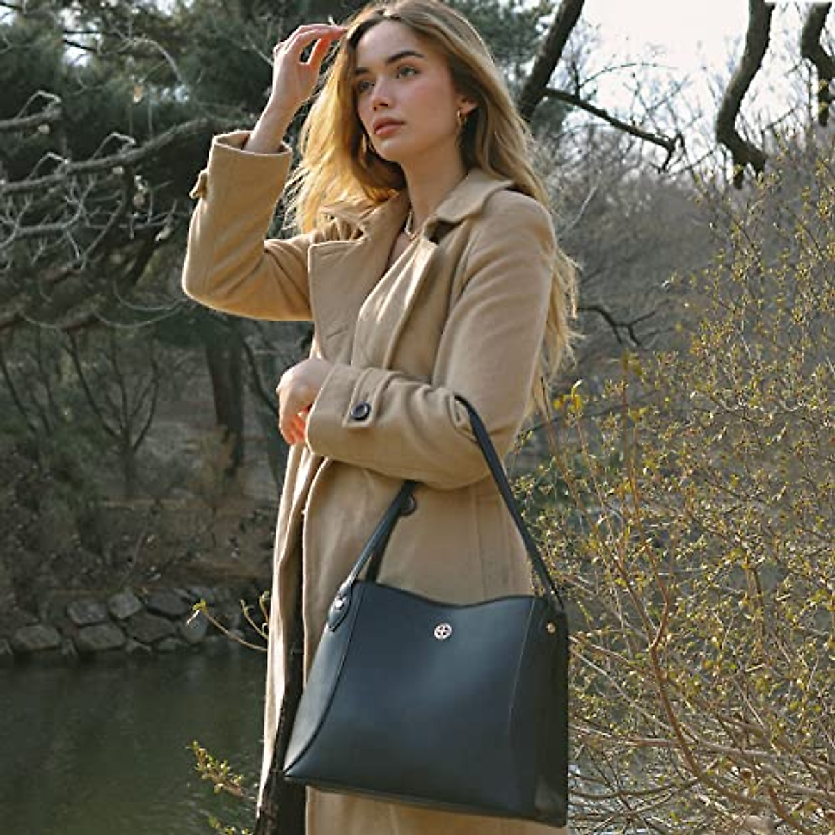 Missnine Hobo Bags for Women PU Leather Purse Fashion Crossbody Handbag Chic Tote Bag with Adjustbale Shoulder Strap