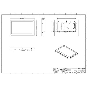 YILETEC 13.3" METAL FRAME YL-1303MCT 16:9 1080P CAPACITIVE MULTI-TOUCH SCREEN WITH HDMI,VGA AND COMPOSITE INPUT +VESA FOLDABLE MOUNT