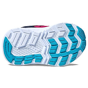 Saucony Cohesion 14 Alternative Closure Jr Sneaker, Pink/Navy, 10 US Unisex Little Kid