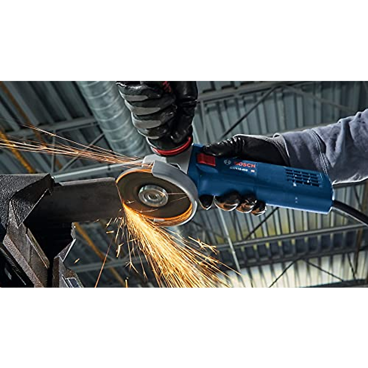 BOSCH GWS10-450 4-1/2 In. Ergonomic Angle Grinder with Slide Switch, Black