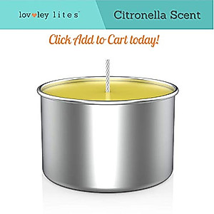 Lovley Lites Soy Tealight Candles Citronella - 36 Premium 1 Inch Tall Citronella Tea Lights Candles for Outdoor to Deter Mosquitos and Bugs