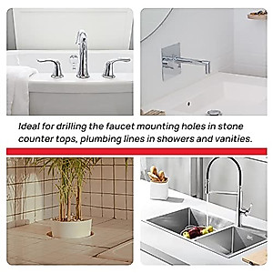 DT-DIATOOL Diamond Core Drill Bit 2" - Welded Hole Saw 50mm with 5/8-11 Arbor for Granite Marble Concrete Hard Stone