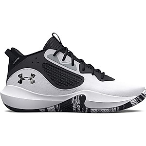 Under Armour Unisex Lockdown 6 Basketball Shoe, White, 10, US