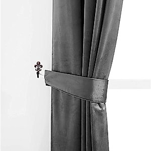 StangH Bundle Velvet Curtains & Curtain Tiebacks