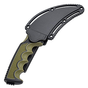 Snake Eye Tactical 9" Hunting Survival Knife Curve Saw Back Blade With Molded Sheath. (GN-3)