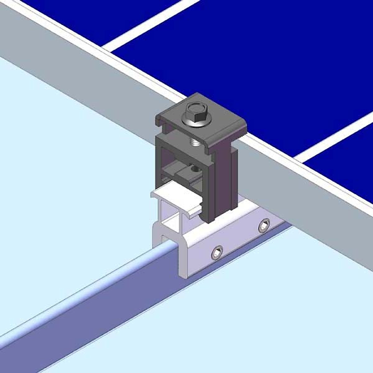 End Clamp MageClamp Rail-Less Solar Mounting Kit for Standing Seam Metal Roof Solar Panel Module Racking Installation