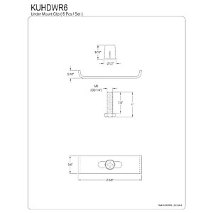 Elements of Design KUHDWR6 Parts for Undermount Sink