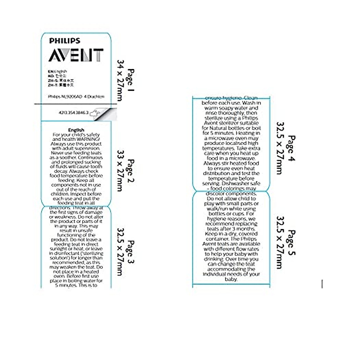 Philips Avent Natural Baby Bottle Nipple, Newborn 0M+, 2pk, SCF651/23