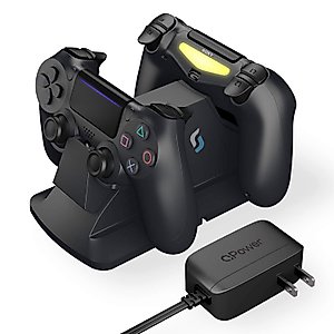 Sliq Gaming Controller Charger Charging Station with QPower AC Adapter - Fully Charge 1 Hour