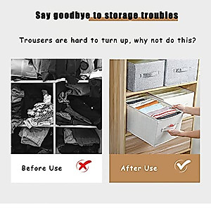 AXNOGAVH Clothes Organizer for Folded Clothes, Large 6 Grids Wardrobe Clothes Organizer for Clothes, Jeans and Pants