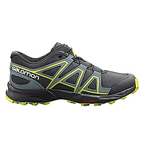Salomon Kid's Speedcross Trail Running Shoes, Black/Black/Evening Primrose, 2 Little Kid