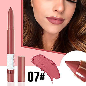 BINGBRUSH 3Pcs Crayon Matte Longwear Lipstick Pack Set,Moisture Smooth Lipliner With Built-in Sharpener Ultimate Lip Crayon for Makeup- Waterproof Velvet Lipgloss Lip Stain