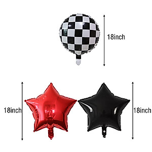 Race Car Foil Balloons Party Supplies Monster Truck Balloon Decorations Number 4 Balloons 40 Inch for Boys 4th Birthday Baby Shower Car Theme Party Decorations (Monster Truck 4th Birthday)