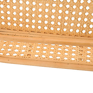 Locadence Rattan Wall Shelf, Traditional Hand Crafted Fine Workmanship Wall Mounted Storage Shelf for Bathroom Kitchen Living Room