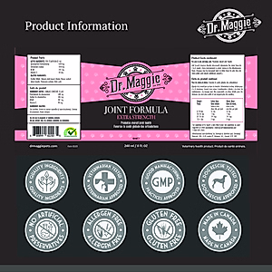 Dr. Maggie Joint Formula for Dogs and Cats with MSM, Glucosamine, and Chondroitin | 240 ml