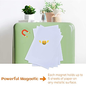 MORCART 54PCS Fridge Magnets, Cute Emoji Locker Magnets, Decorative Refrigerator Magnetic Board Cabinets Classroom Office Cubicle School Funny Smiley Gifts for Adults (3cm)