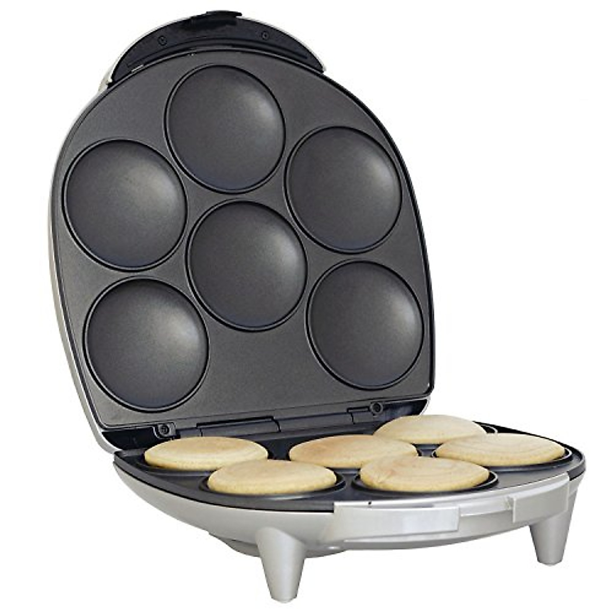 Brentwood AR-136 6 Piece Non-Stick Arepa Maker Silver, 1"