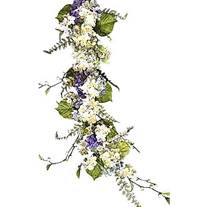 v-max 48" Hydrangea Garland - for Wedding Party Home Garden, Wedding Arch Garden Wall Decoration, Home Decoration Blue