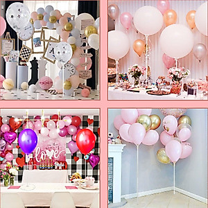 OurWarm 10 Set 30inch Balloon Stand Kit for Table Top Centerpiece, Balloon Holder Sticks with Base for Baby Shower Birthday Party Graduation Wedding Decorations