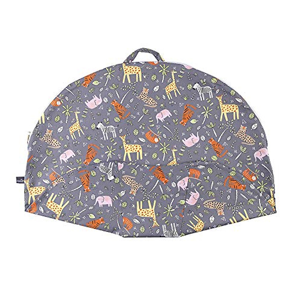 IBraFashion Removable Cover for Newborn Lounger Fits Infant Lounger Pillow 100% Soft Cotton Jungle Animals Grey