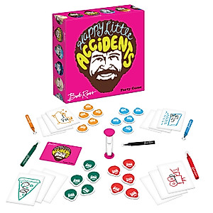Big G Creative: Bob Ross Happy Little Accidents Game, Social Party Game for Friends and Family, 15 Minute Play Time, for 3 to 6 Players, Ages 10 and up