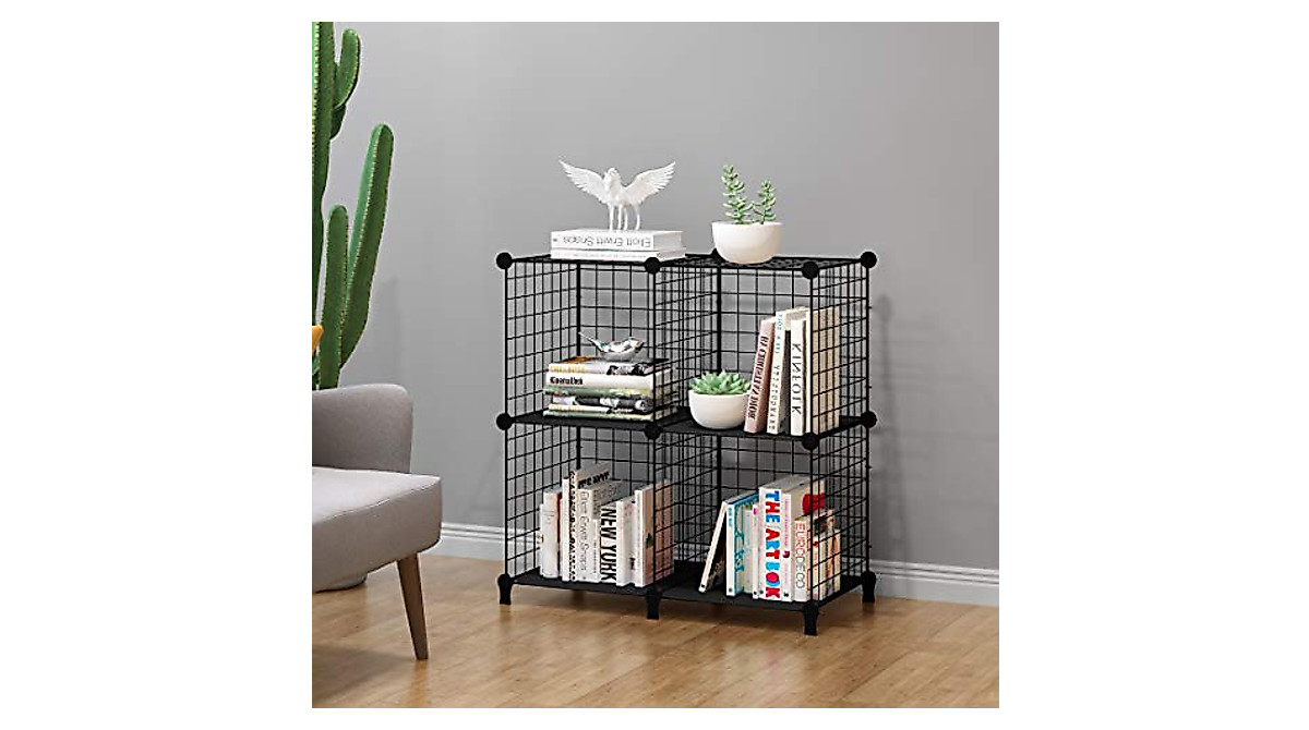 HOMIDEC Wire Cube Storage Shelves - Multi-Use DIY Bookcase & Organizer