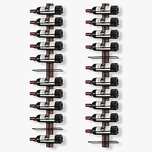 Wine Rack Wall Mounted for 24 Wine Bottles, Wall Wine Rack Wood Wine Racks for Wall, Wine Holder Wall Mounted Wine Bottle Racks for Kitchen, Dining Room, Bar