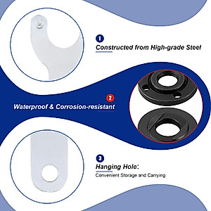 NYXOVA 7PCS Angle Grinder Nut Angle Grinder Wrench Kit, 1PCS Angle Grinder Wrench and 6PCS Flange Nuts, Compatible for Dewalt Makita Angle Grinder Flange with 5/8"-11 Threaded Shaft