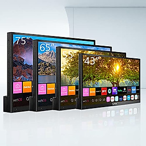 SYLVOX 43-inch Outdoor Smart TV, 4K UHD QLED Television for Outside, Smart TV Compatible with Alexa, 1000 nits, Weatherproof, Support Voice Control Download APPs WiFi Bluetooth (Deck Pro QLED Series)